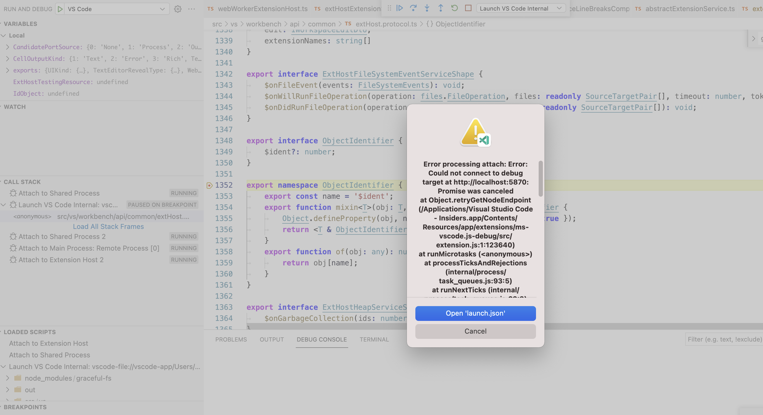 Connection Refused Debugging Extension Host Issue 126826 Microsoft 