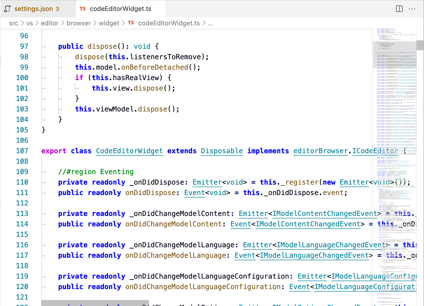 minimap.background also makes the text transparent · Issue #92490 · microsoft/vscode · GitHub