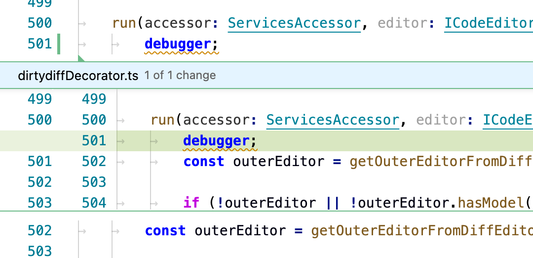 "Move to next change" should centre the view on the change, not the cursor · Issue #131277 ...