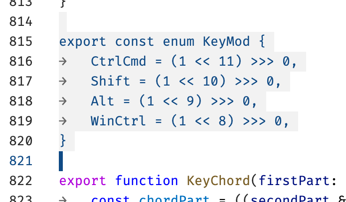 Editor selection has low contrast with background in Light High ...