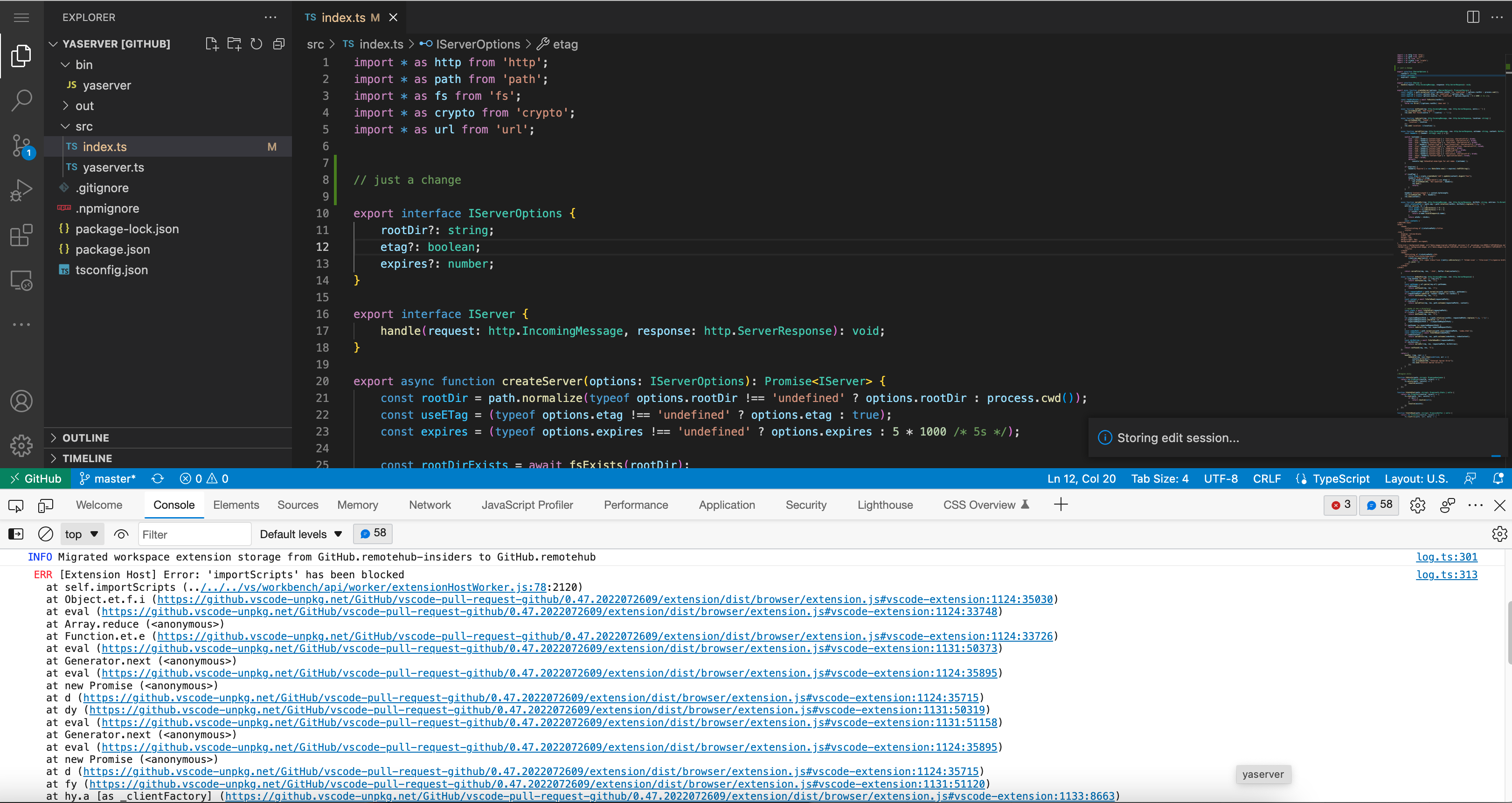 Cannot Store Edit Session · Issue #156250 · microsoft/vscode · GitHub