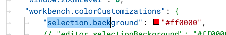 Cursor displays `selection.background` color, despite the color's ...