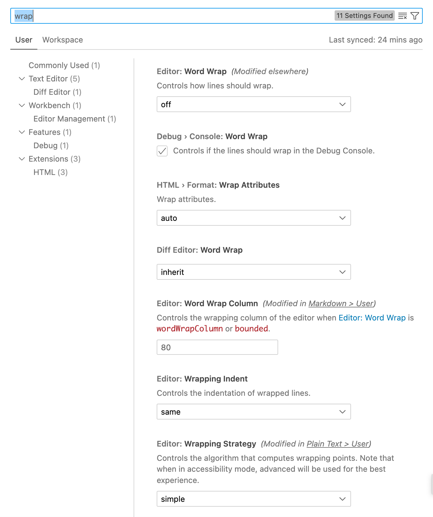 Word Warp · Issue #166021 · microsoft/vscode · GitHub