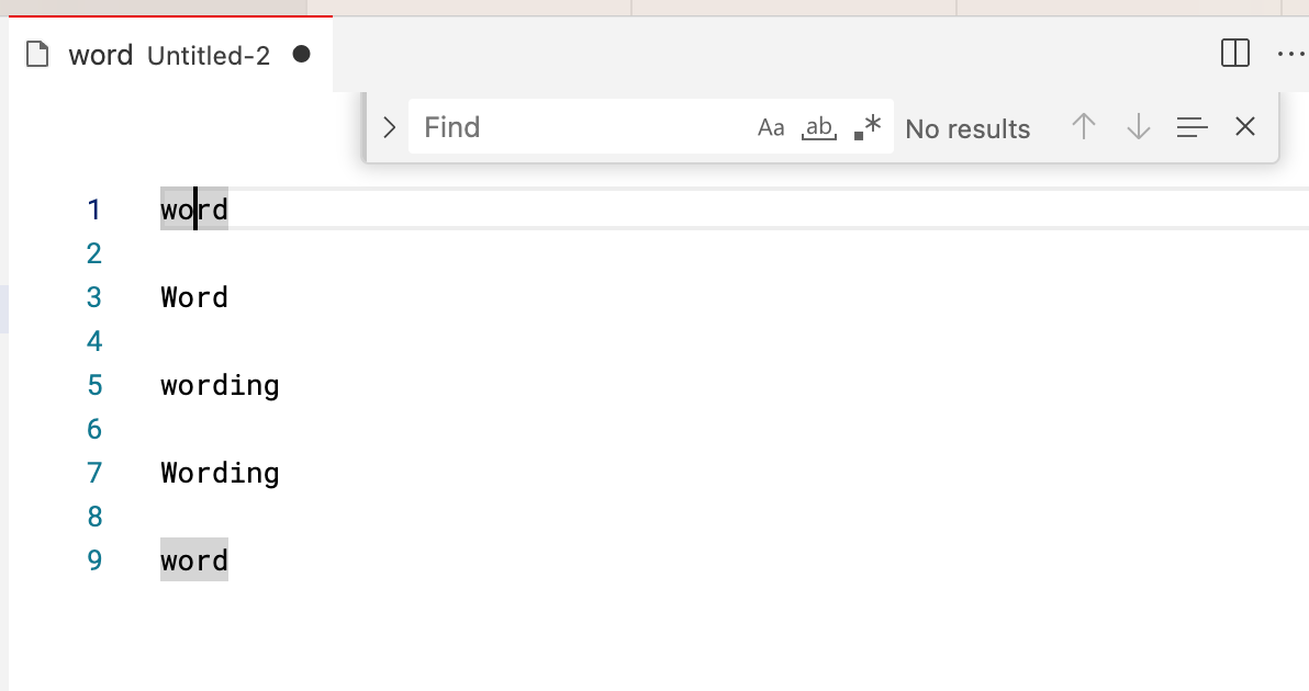 Occurrences Highlight - Case sensitive? · Issue #174173 · microsoft ...