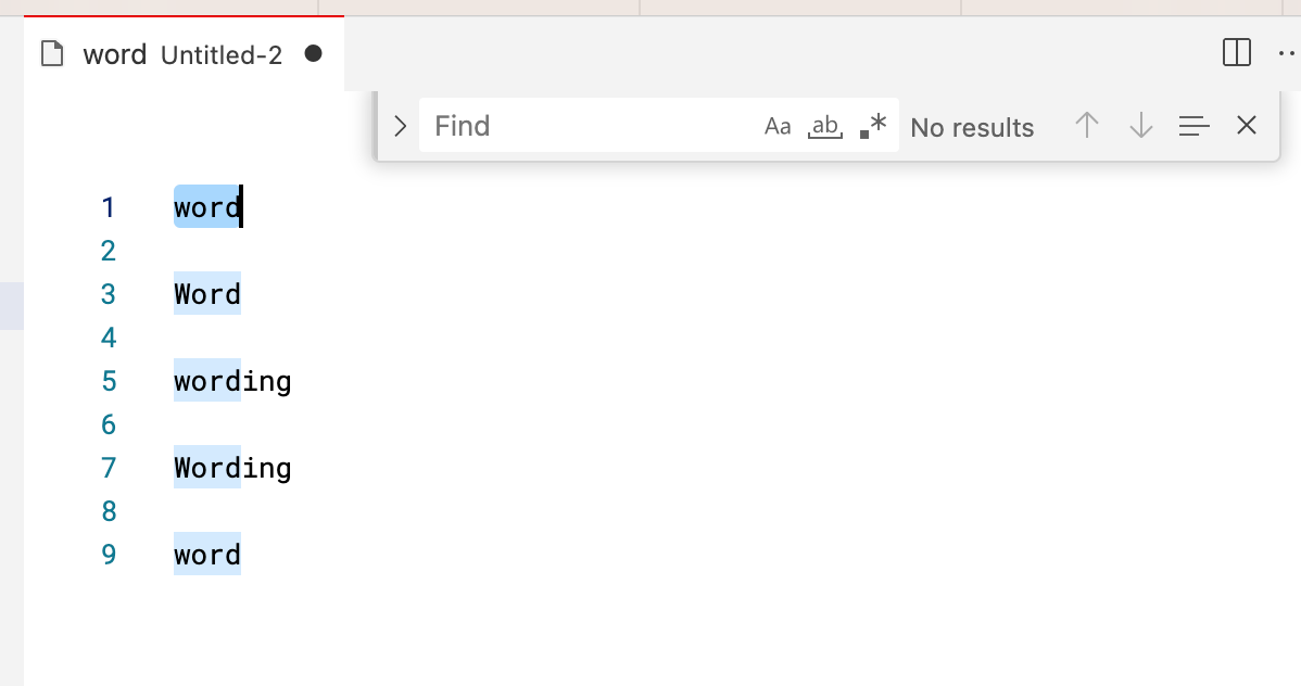Occurrences Highlight - Case sensitive? · Issue #174173 · microsoft ...