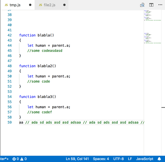 MiniMap scrolling inaccurate with word wrap off · Issue #46224 ...