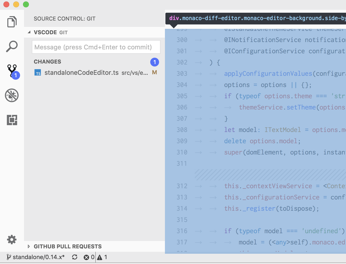Diff editor: horizontal scrollbar height is smaller · Issue #56062 · microsoft/vscode · GitHub