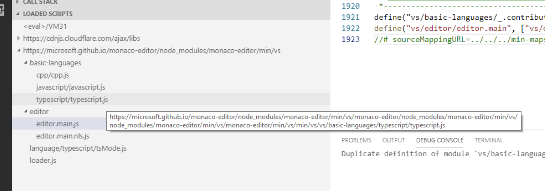 Loaded scripts view shows weird path in Chrome attach case · Issue #57596 · microsoft/vscode ...