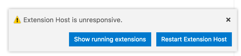 Extension Host is unresponsive · Issue #58661 · microsoft/vscode · GitHub