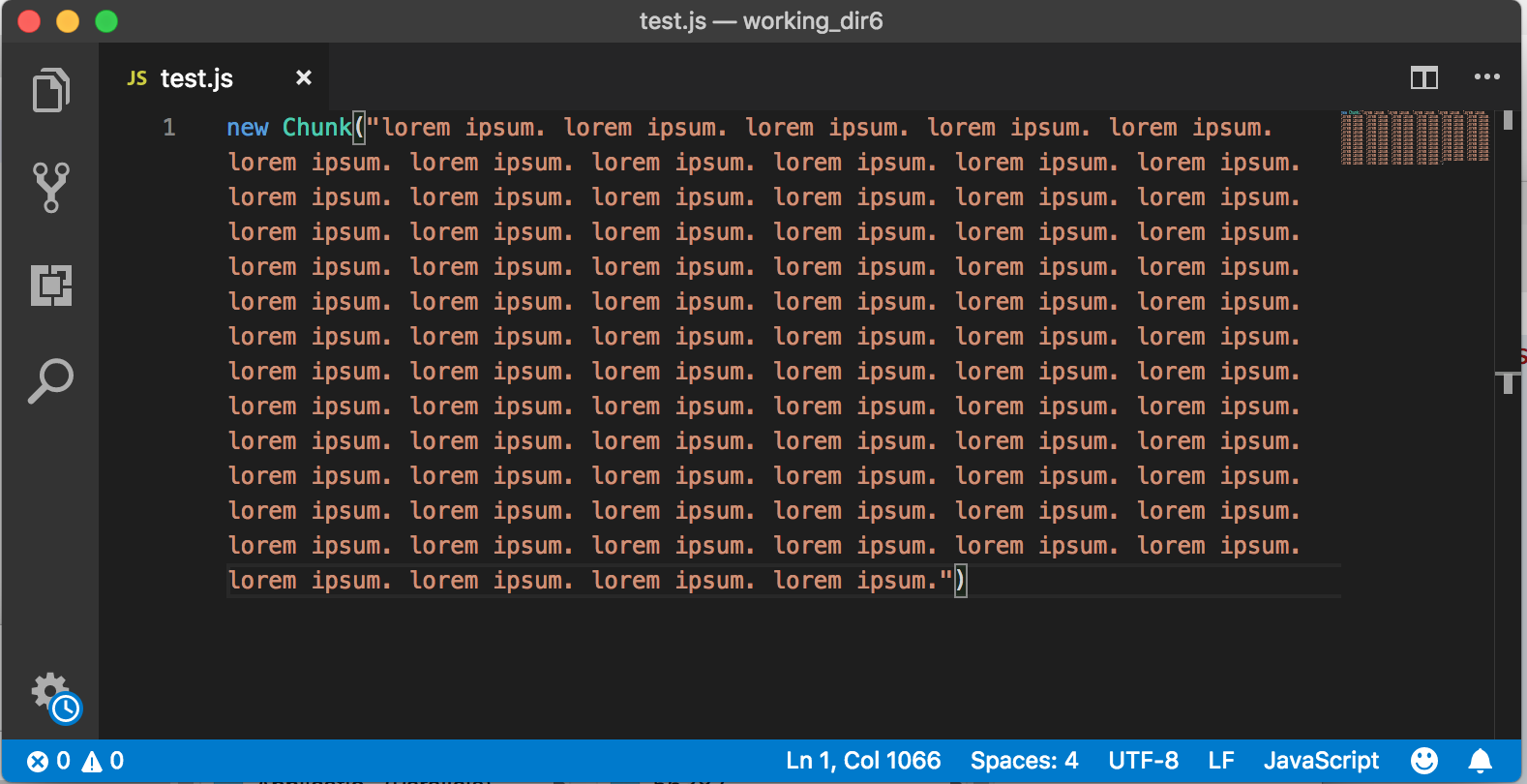 Long JS strings are not formatted · Issue #60563 · microsoft/vscode ...