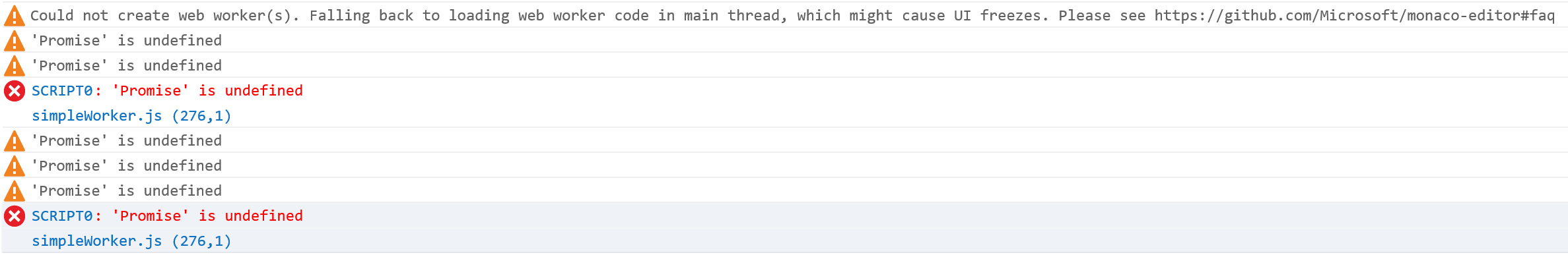 'Promise' is undefined in IE11 · Issue #1176 · microsoft/monaco-editor · GitHub