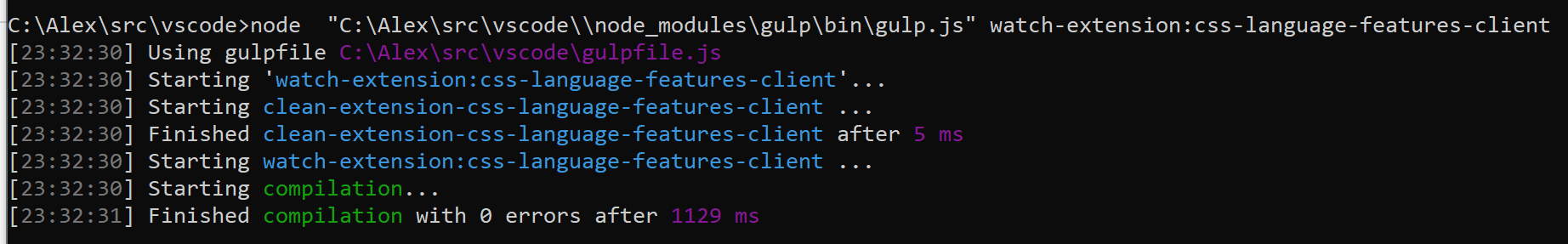 Cant Run Gulp To Compile Extensions · Issue 68564 · Microsoftvscode 0912