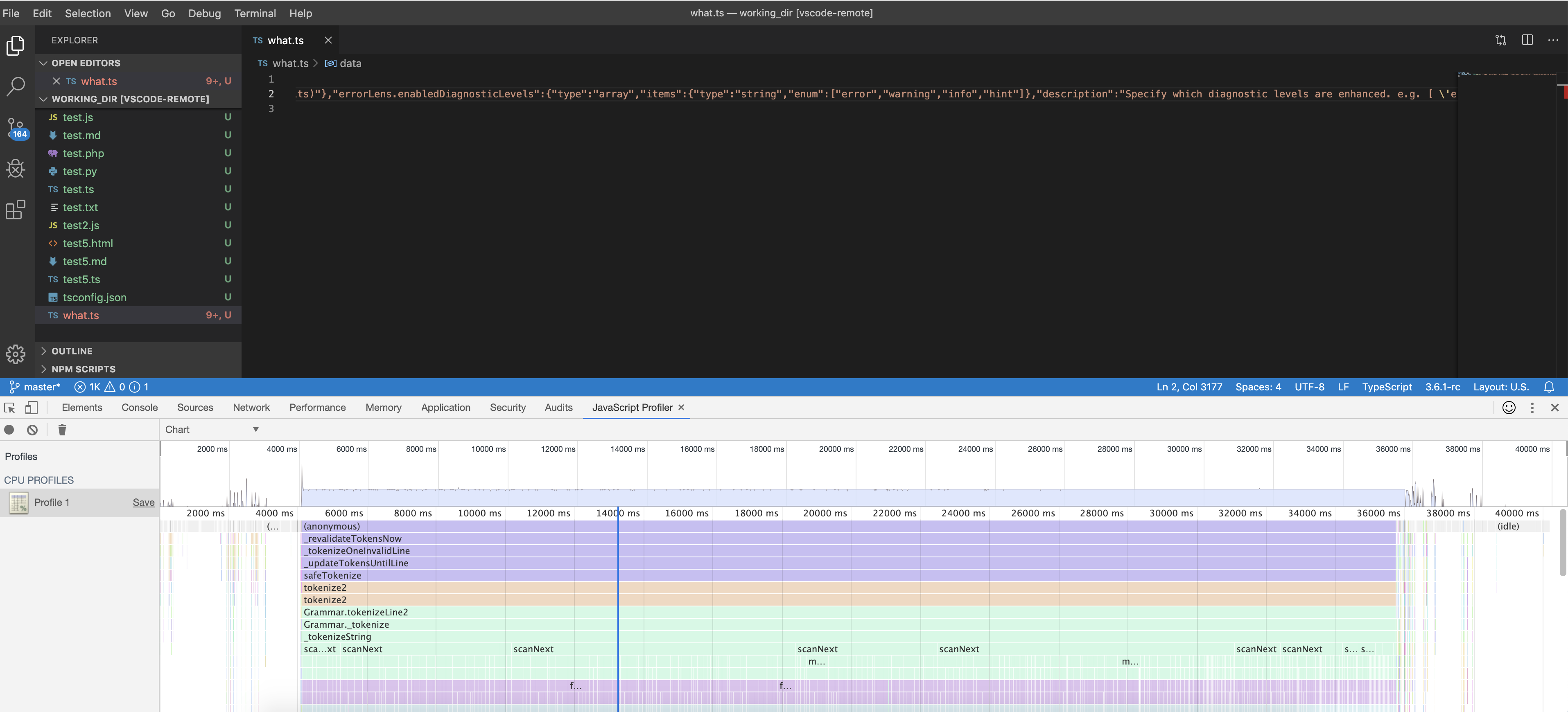 Web: Tokenization freezes browser · Issue #82608 · microsoft/vscode · GitHub