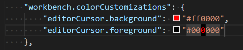 Invert block cursor text color for readability · Issue #43130 · microsoft/vscode · GitHub