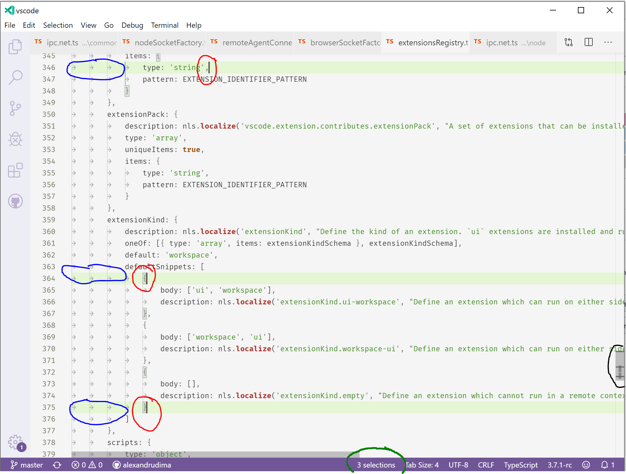 Cursor Color To Distinguish Between Solitary Cursors And Groups Of 