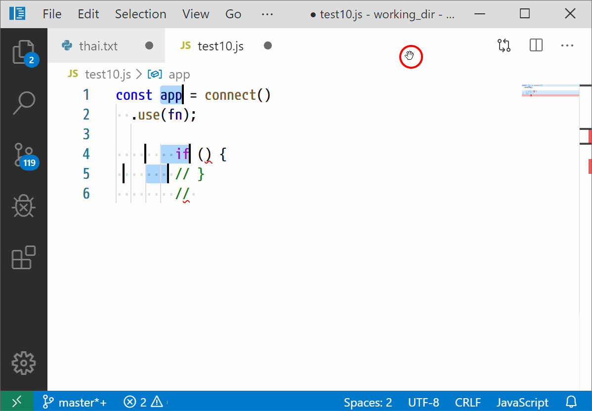 Unpredictable behavior on deselecting the cursor · Issue #85962 ...