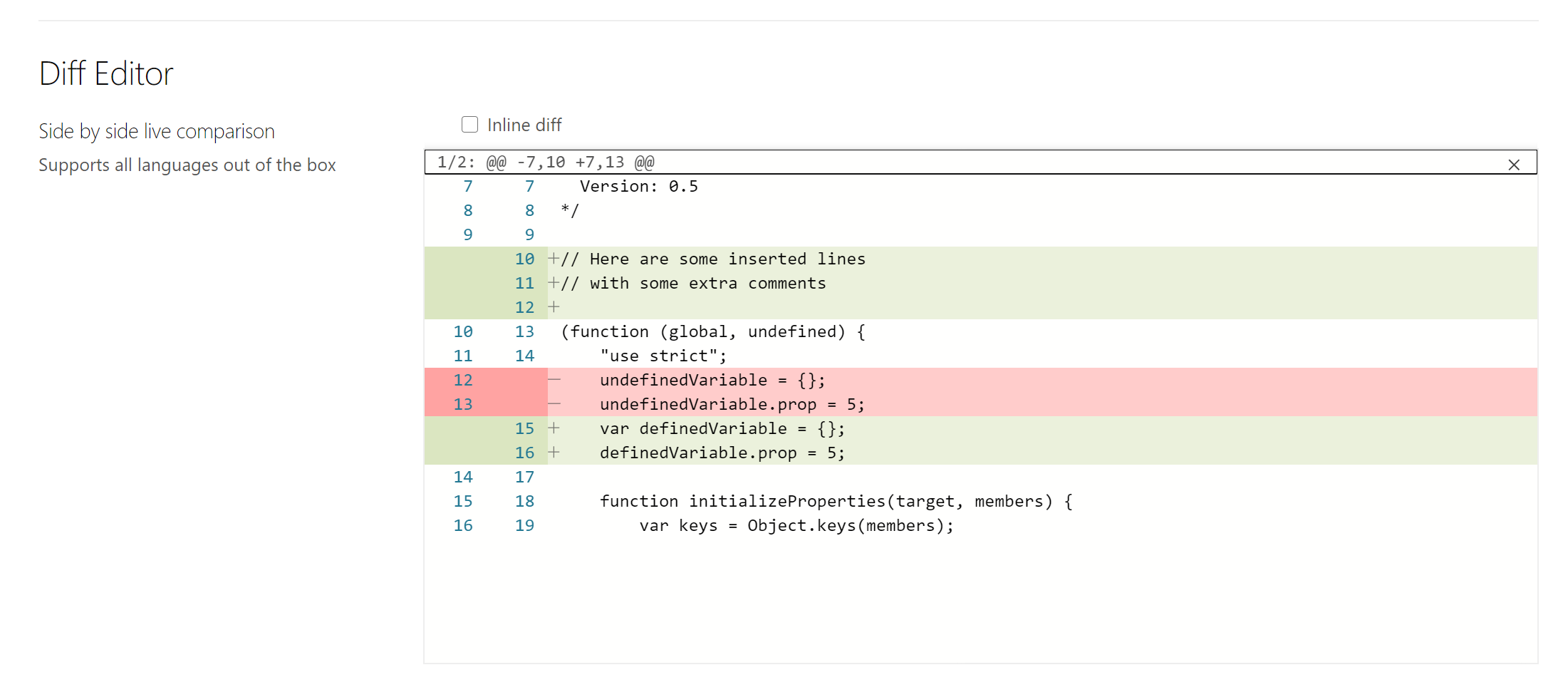 Strange White Mask In Diff Editor · Issue 1515 · Microsoftmonaco Editor · Github 