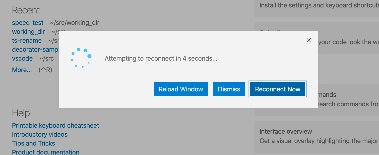 Remote Explorer reconnect is problematic · Issue #95788 · microsoft/vscode · GitHub