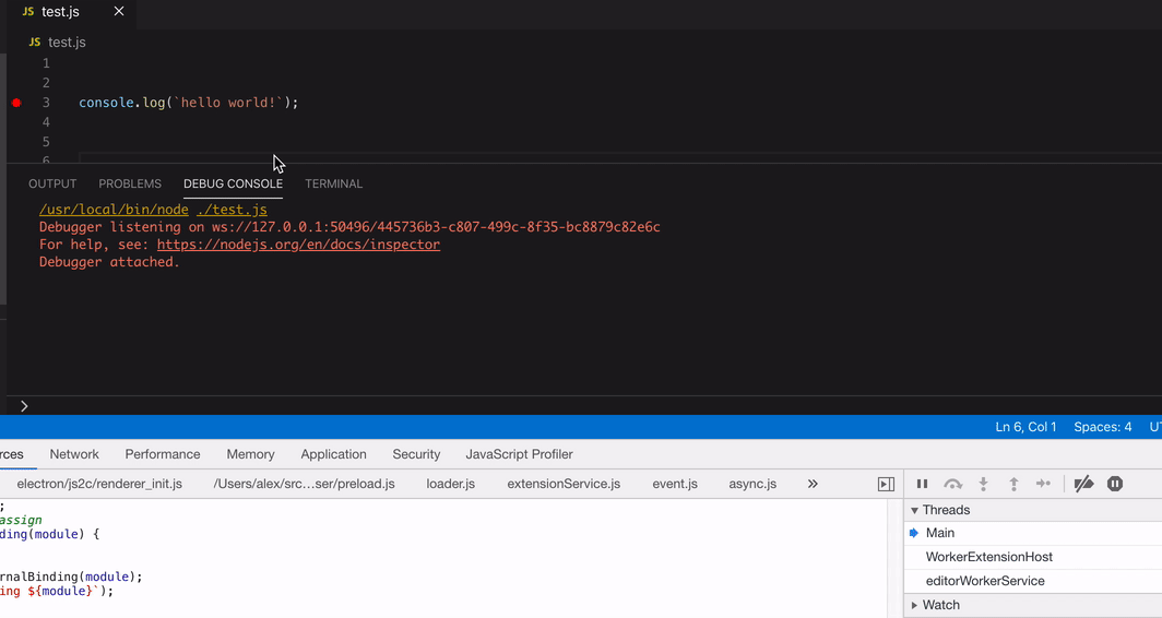 WebWorker extension host never starts on OSS, preventing debugging ...