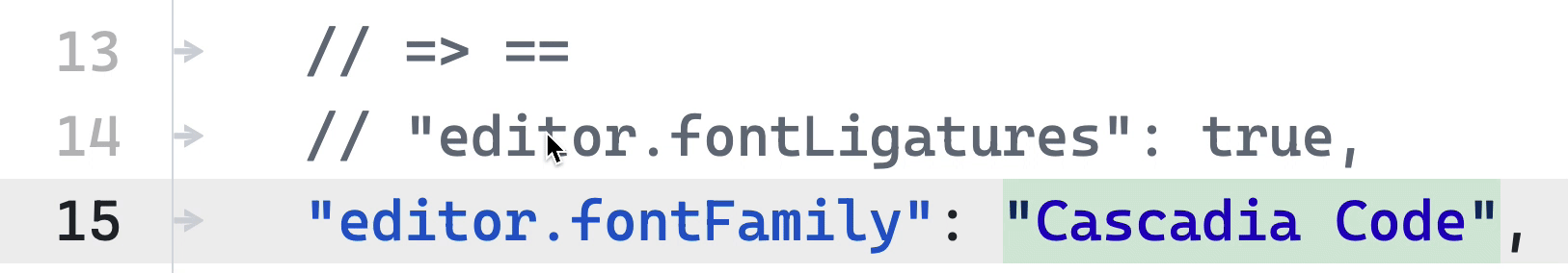 Some Cascadia Code (specifically) Ligatures not working inside the editor · Issue #107539 ...
