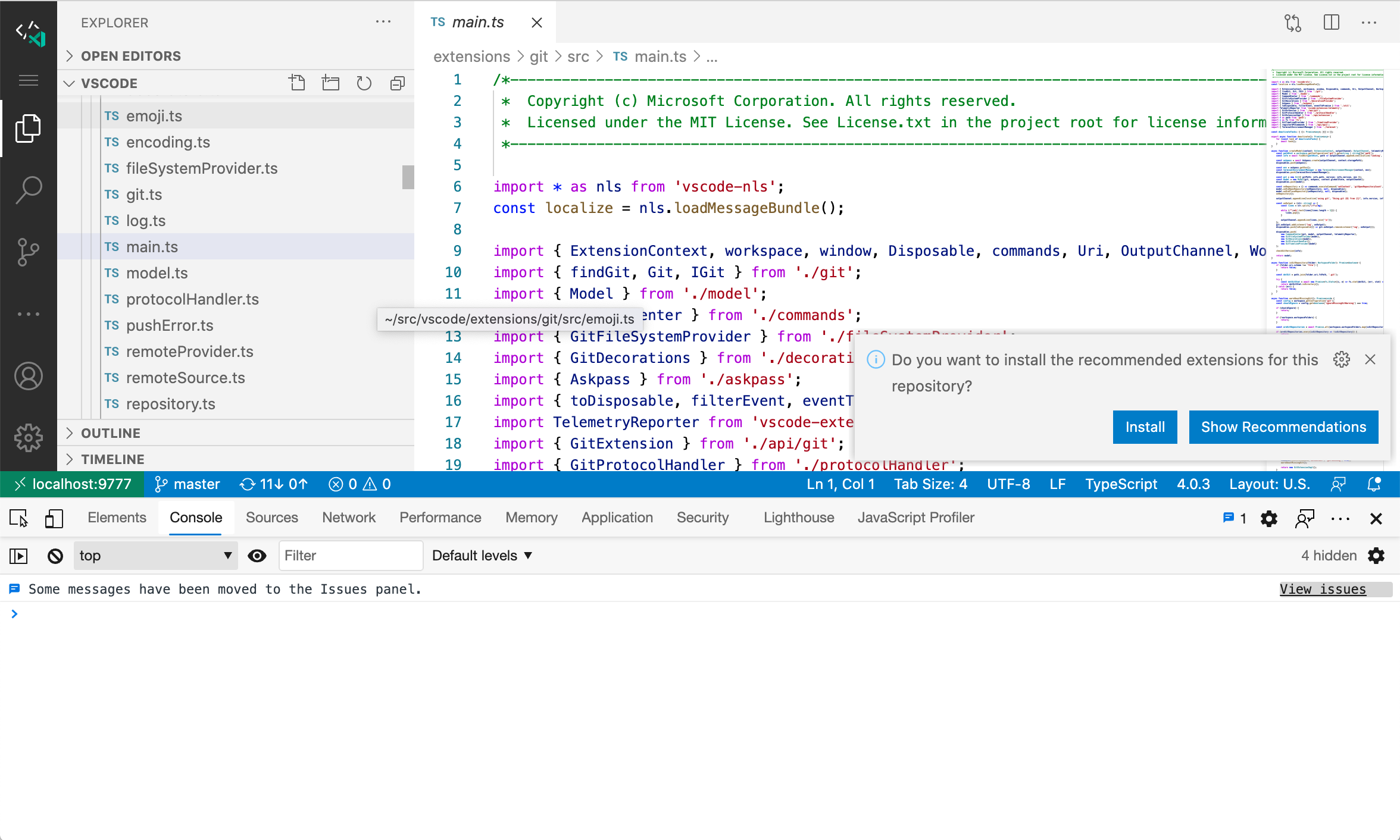 Web selfhost seems to be broken · Issue #109256 · microsoft/vscode · GitHub
