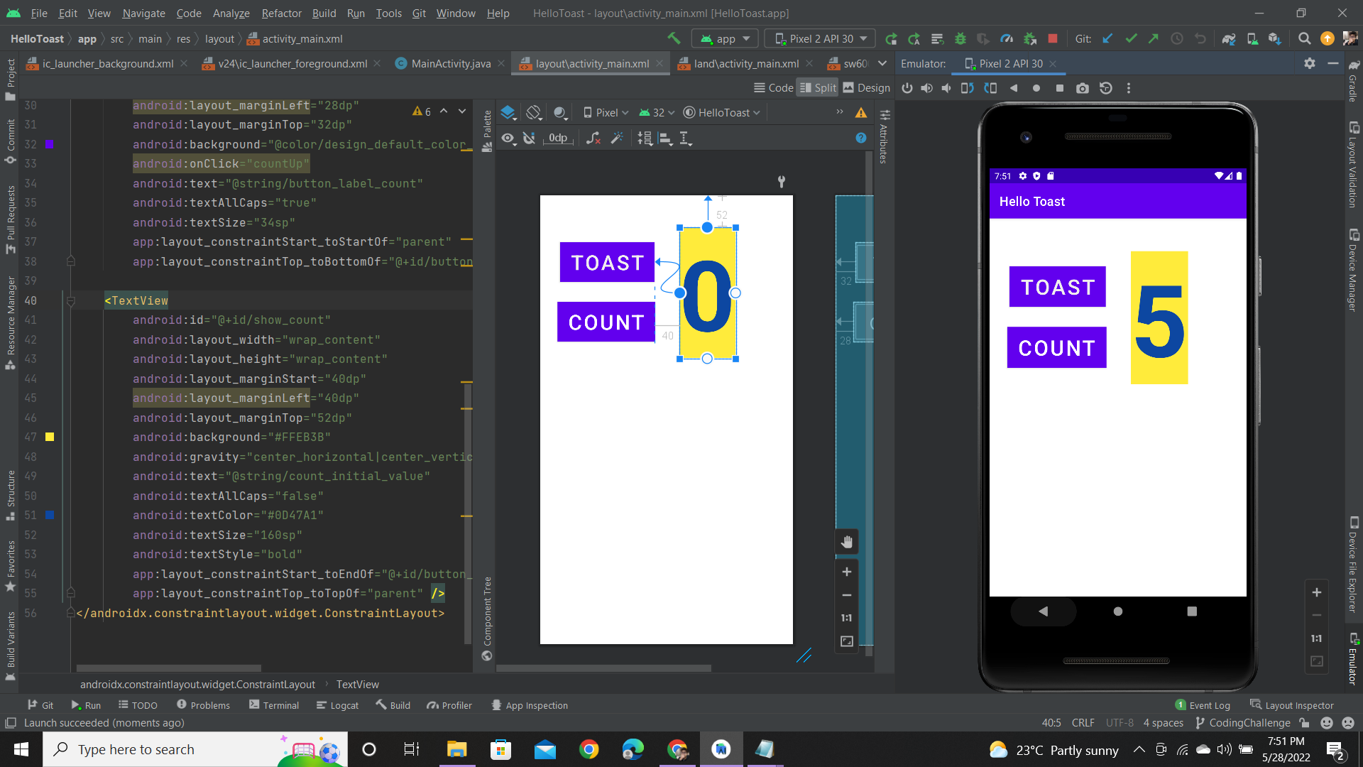 GitHub - AdityaPoddar/Android-HelloToast-LayoutEditor