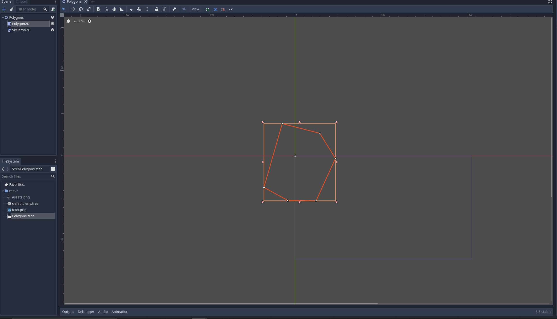 3.3 Regression: Editor rendering problem after connecting Skeleton2D property for a Polygon2D ...