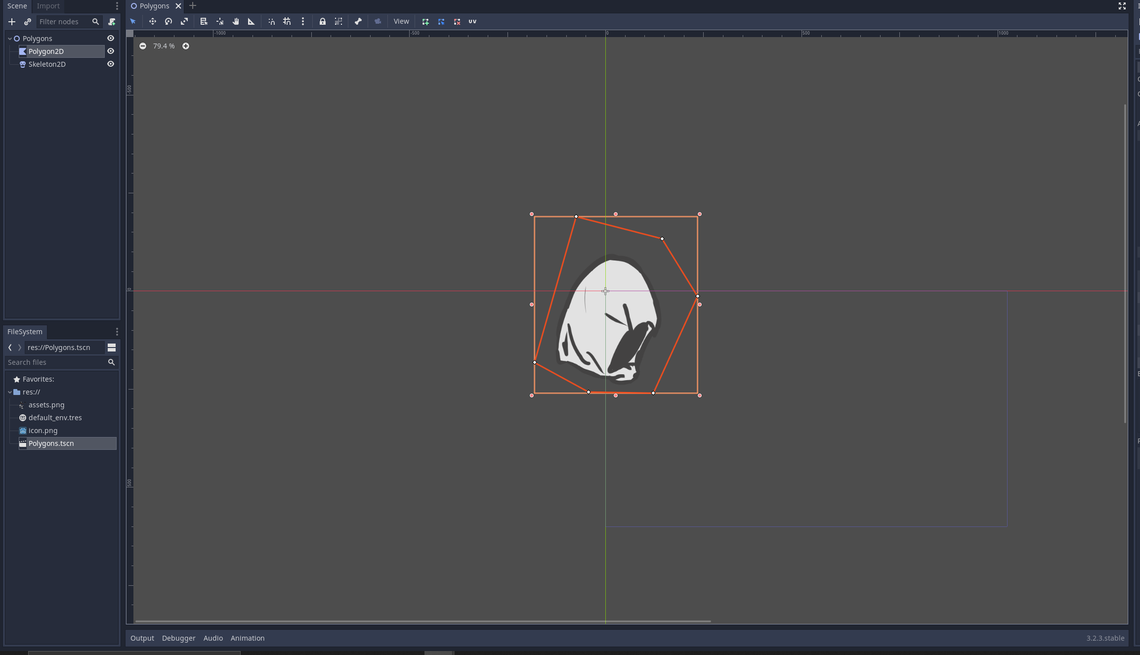 3.3 Regression: Editor rendering problem after connecting Skeleton2D property for a Polygon2D ...