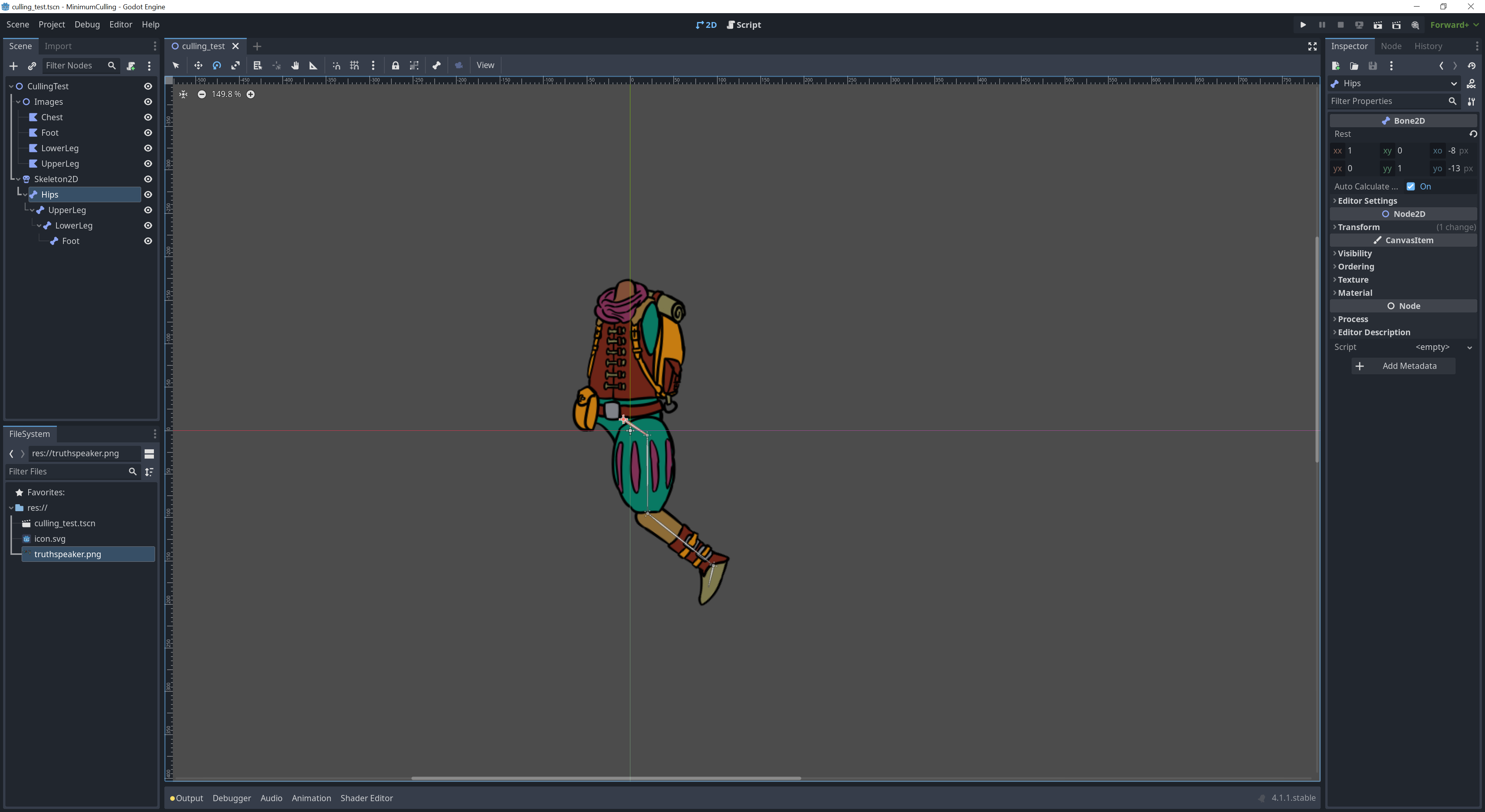 Polygon2D/Skeleton2D rendering bug when the polygon's rest pose is outside the viewport · Issue ...