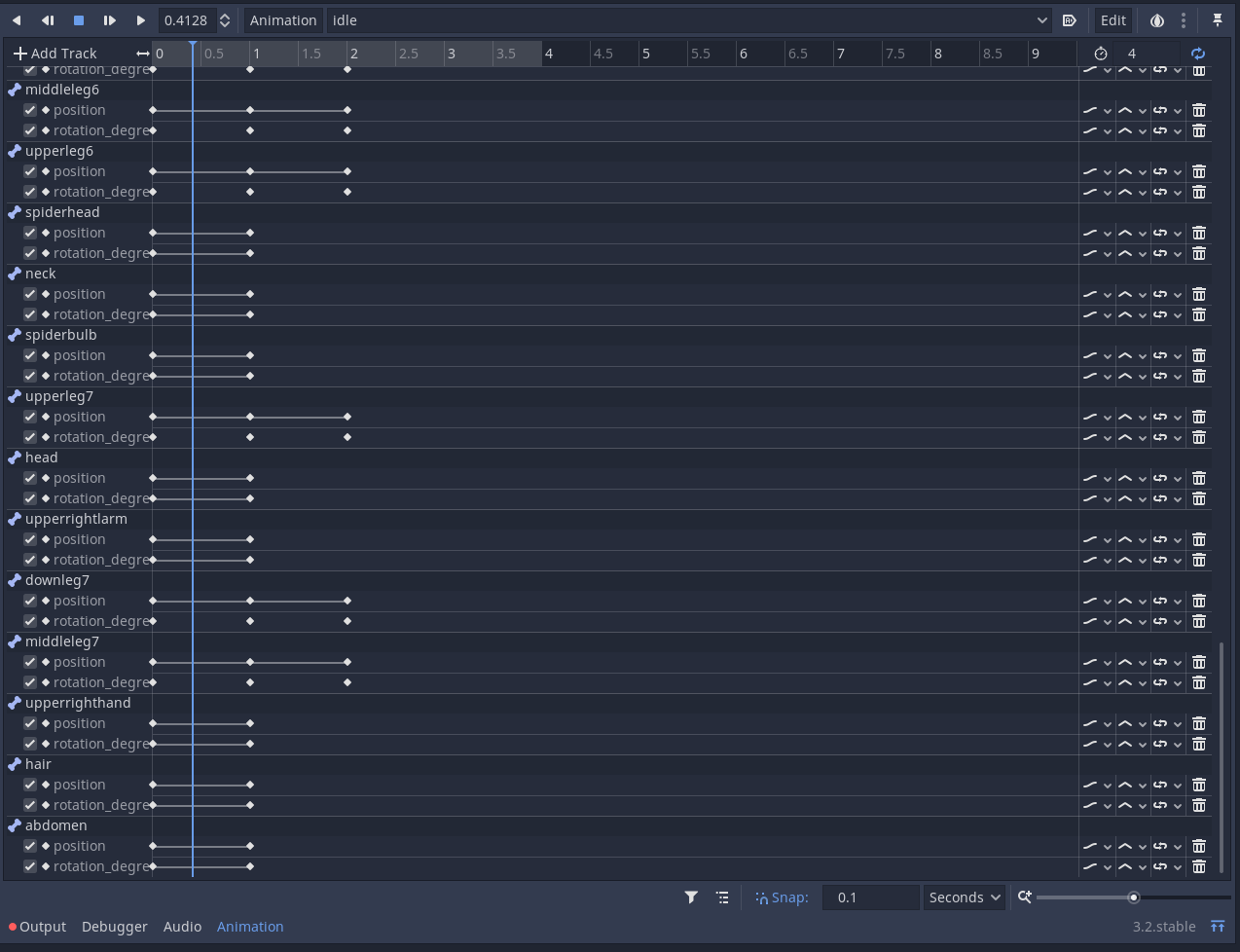 Add multi-select for tracks for AnimationPlayer // Alternatively add way to change interpolation ...