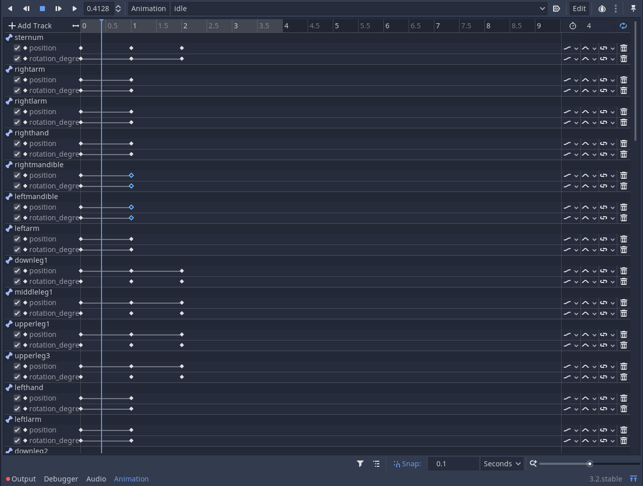 Add multi-select for tracks for AnimationPlayer // Alternatively add way to change interpolation ...