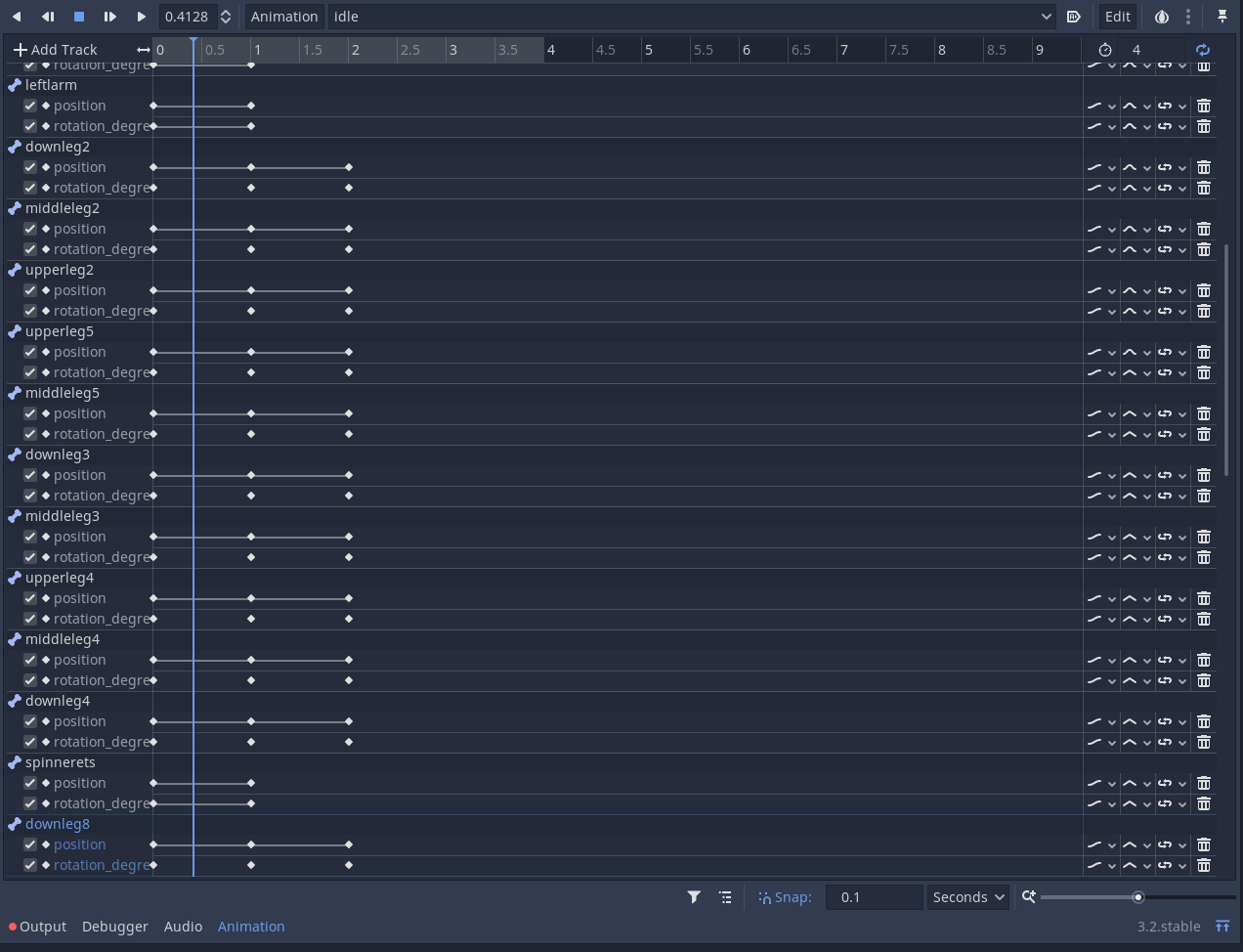 Add multi-select for tracks for AnimationPlayer // Alternatively add way to change interpolation ...