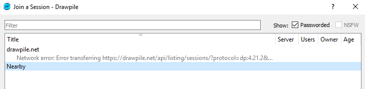 I can't make or see any servers · Issue #757 · drawpile/Drawpile · GitHub