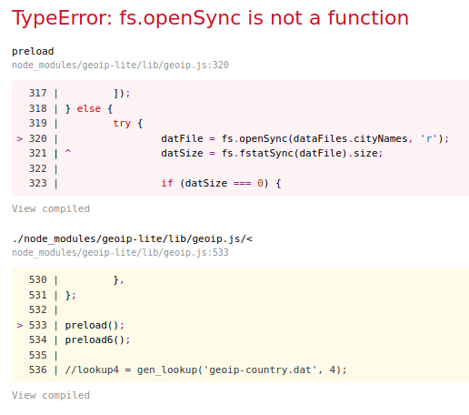package error · Issue #213 · geoip-lite/node-geoip · GitHub
