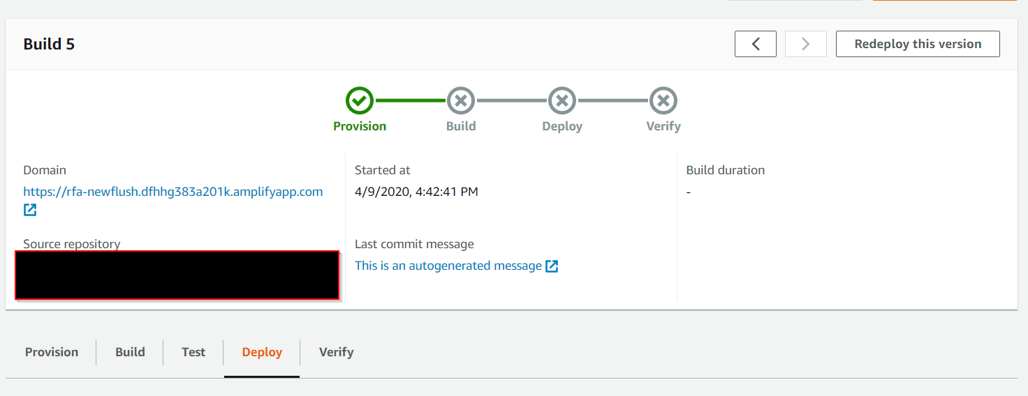 Build Stuck On Deploy With Console Output Error Failed To Deploy