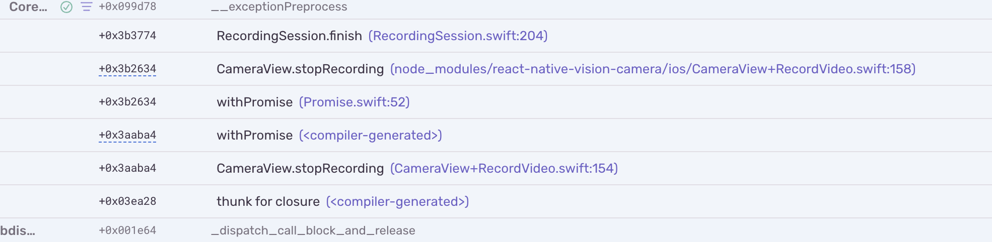🐛 [ios] Crash report - Cannot call method when status is 1 · Issue #930 · mrousavy/react-native ...