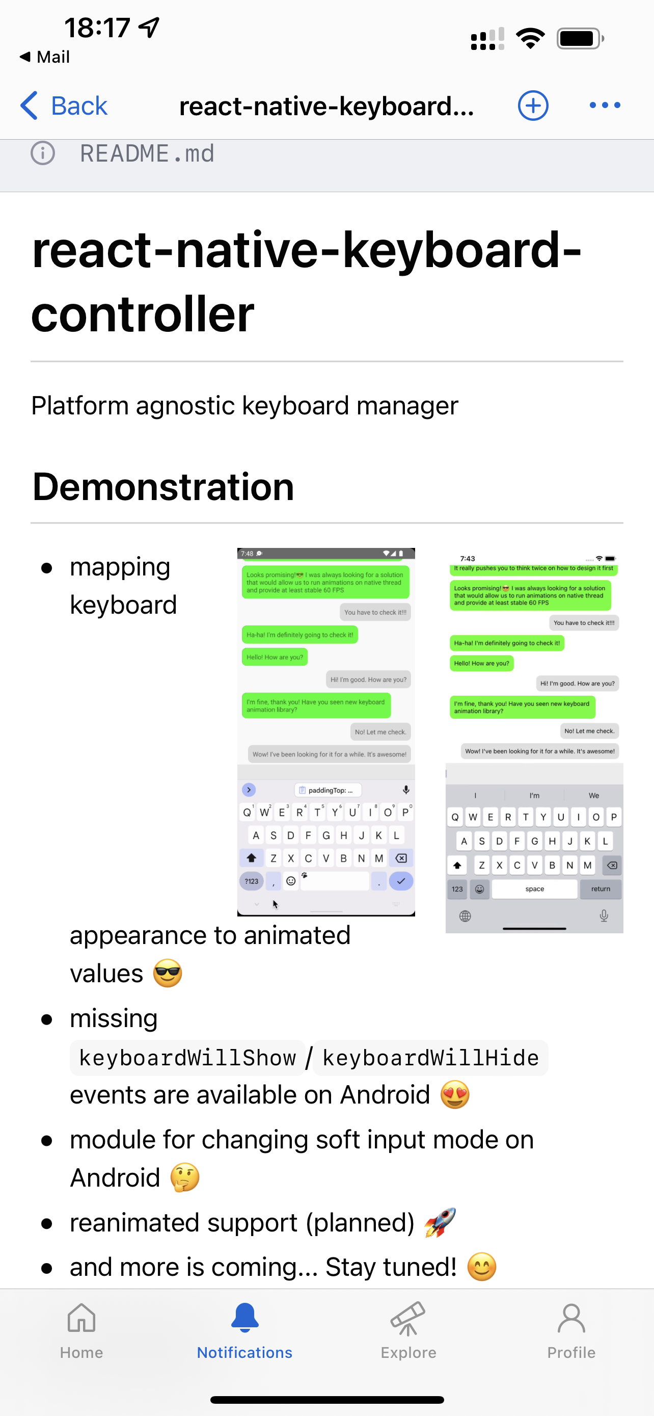 Readme GIF · Issue #1 · kirillzyusko/react-native-keyboard-controller · GitHub