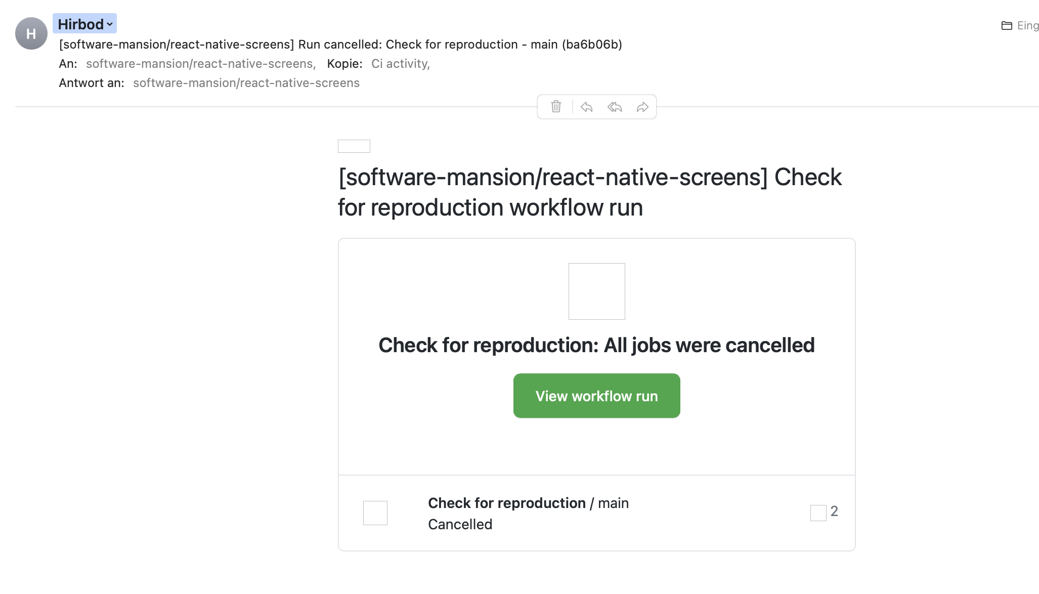 CI issues when I comment in this repo · Issue #1475 · software-mansion/react-native-screens · GitHub