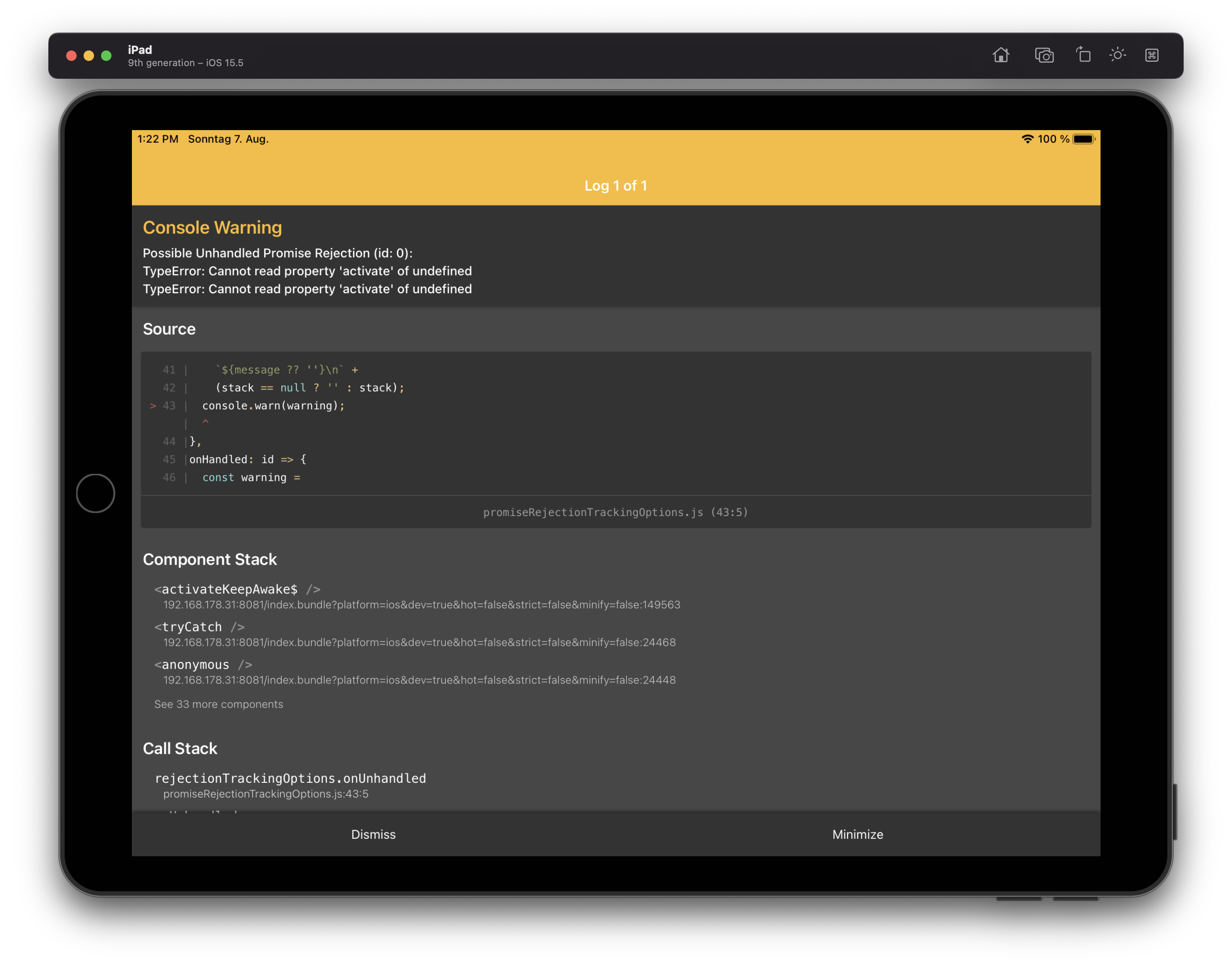 [expo-keep-awake][ios] Constant crashes / EXC_BAD_ACCESS / NSInvalidArgumentException · Issue ...