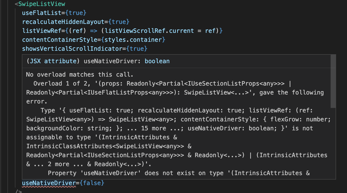 nativeDriver issues with Release 3.0.0 · Issue #461 · jemise111/react-native-swipe-list-view ...