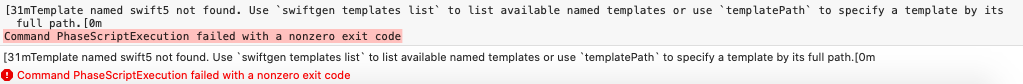 Command PhaseScriptExecution failed with a nonzero exit code · Issue #771 · SwiftGen/SwiftGen ...