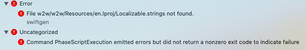 Command PhaseScriptExecution failed with a nonzero exit code · Issue #771 · SwiftGen/SwiftGen ...