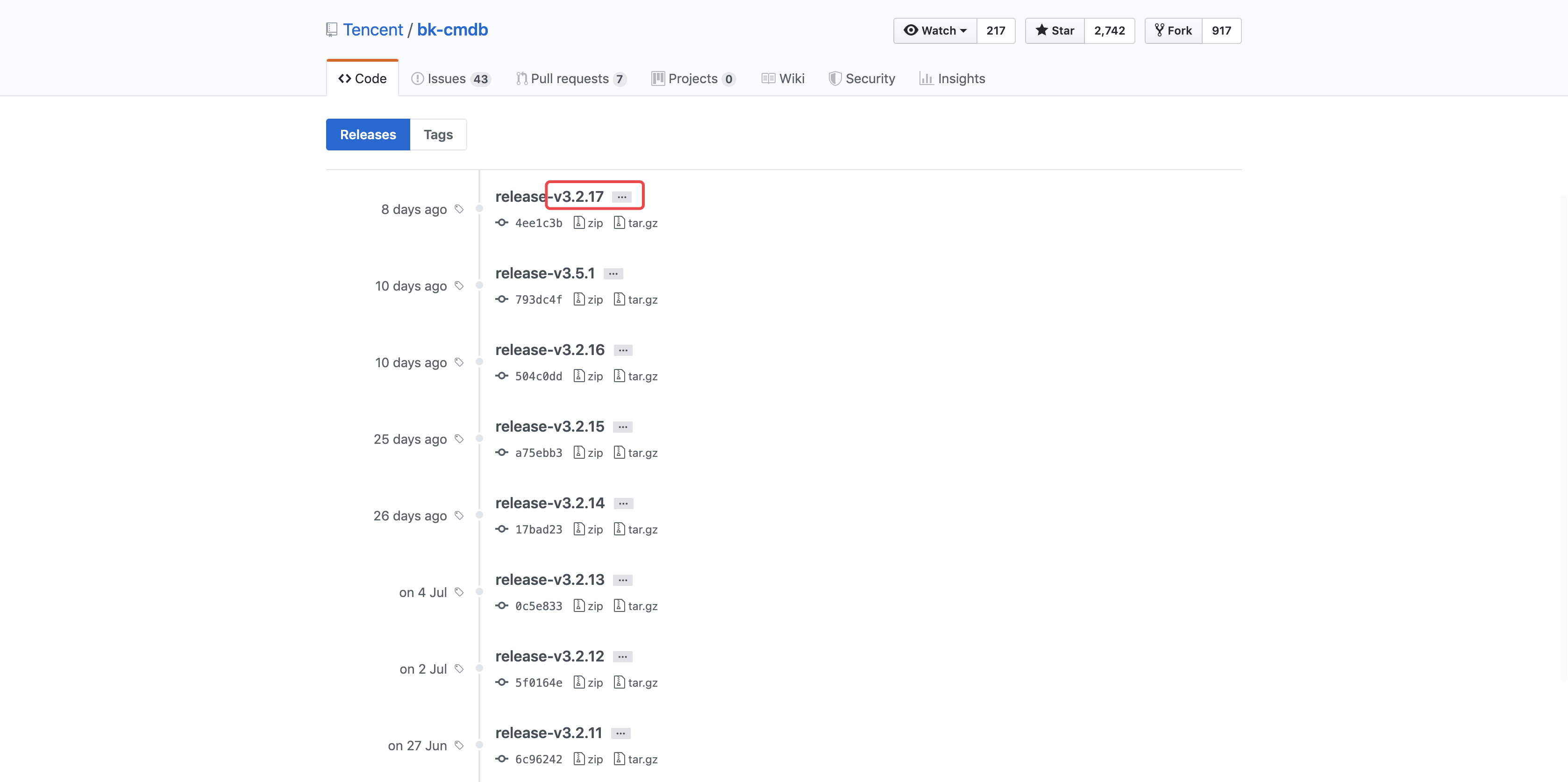 建议官方更新docker Image,镜像版本是三个月前的v322,现在最新release已经是3217了~ · Issue 2923 · Tencentbluekingbk