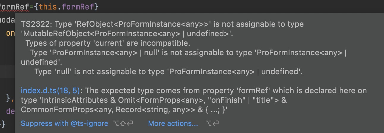 🧐[问题] 在class组件中 ModalForm 中如何使用ref赋值 · Issue #9514 · ant-design/ant-design-pro · GitHub