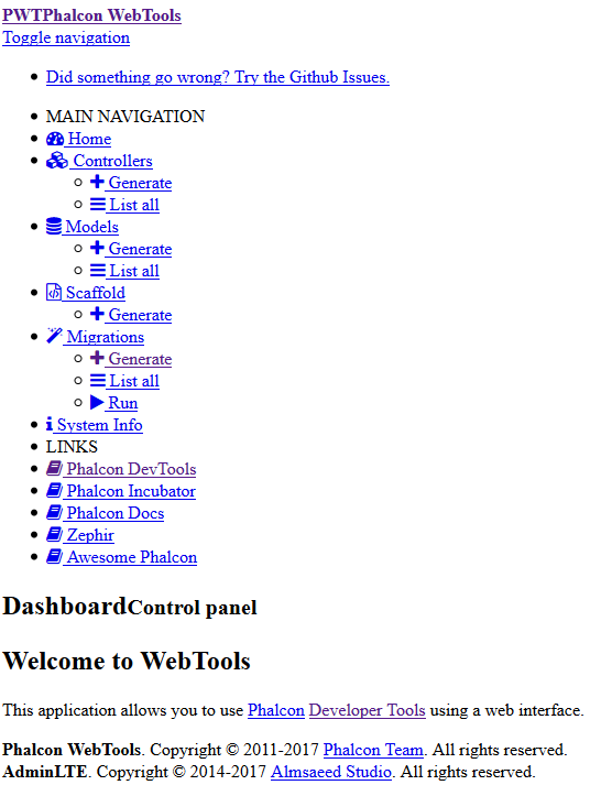 Webtools does not create css. · Issue #1147 · phalcon/phalcon-devtools · GitHub