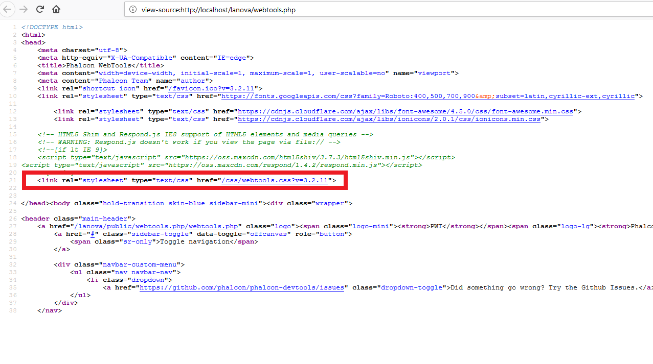 Webtools does not create css. · Issue #1147 · phalcon/phalcon-devtools · GitHub