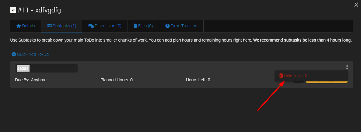 [BUG] Can't edit Subtask details inside a To-Do · Issue #1376 · Leantime/leantime · GitHub