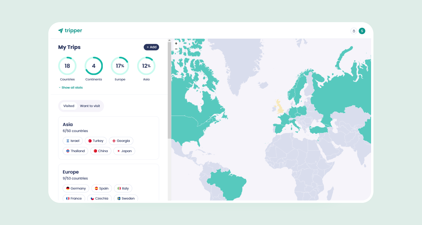 GitHub - shirEinav/Tripper: Interactive scratch map that allows users ...