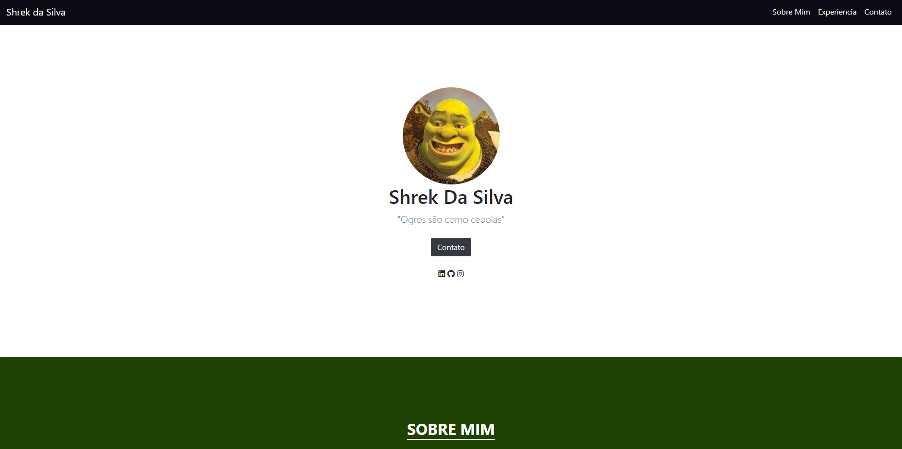 GitHub - bernardoffer/Portfolio-do-Shrek: Portfolio que fiz por diversão do Shrek