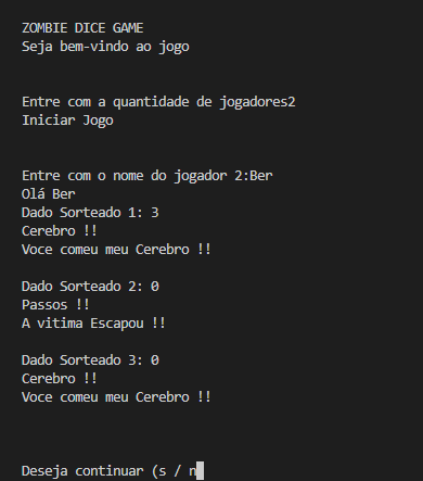 GitHub - bernardoffer/Zombie-Dice-Game: Jogo RPG de dados feito em Python